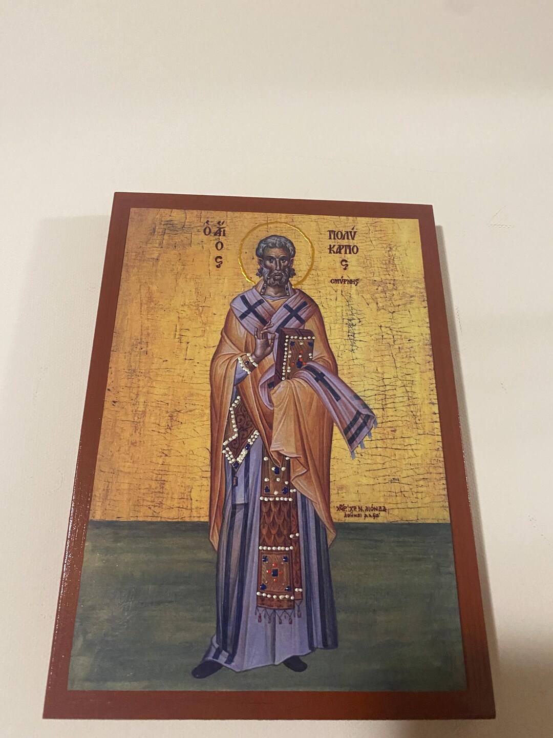 Saint Polycarp Icon Orthodox Icons Greek Orthodox Byzantine Icon ...