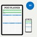 SOCIAL MEDIA POST Planner, Content Post Planner Template, Printable ...