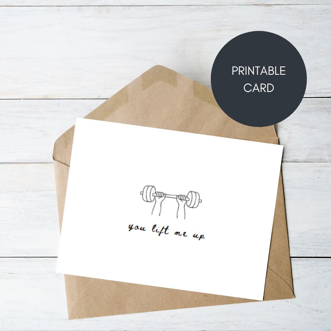 PRINTABLE You Lift Me up Card, Thinking of You Card, Encouragement Card ...