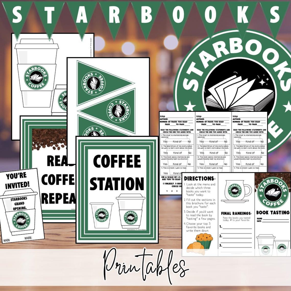 Starbooks Coffee Classroom Decor Editable Classroom Transformation ...