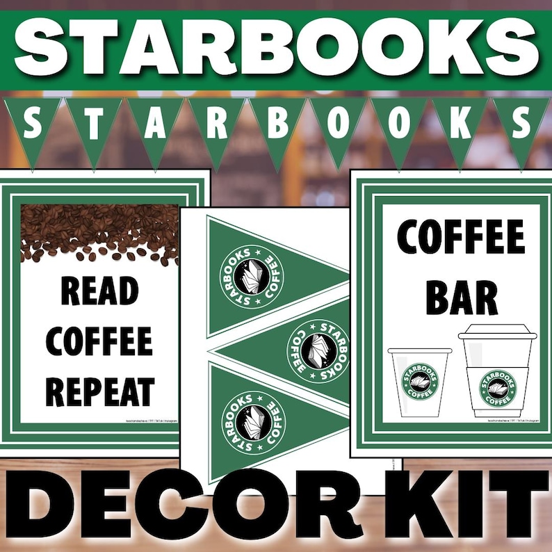 Starbooks Coffee Classroom Decor Editable Classroom Transformation ...