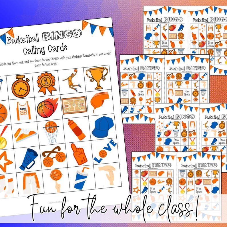 March Basketball Madness BINGO Cards Activity Classroom BINGO Game ...