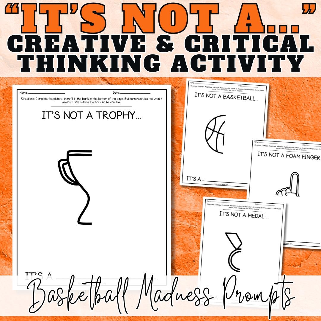 March Basketball Madness It’s Not A Drawing Finish the Picture Activity ...