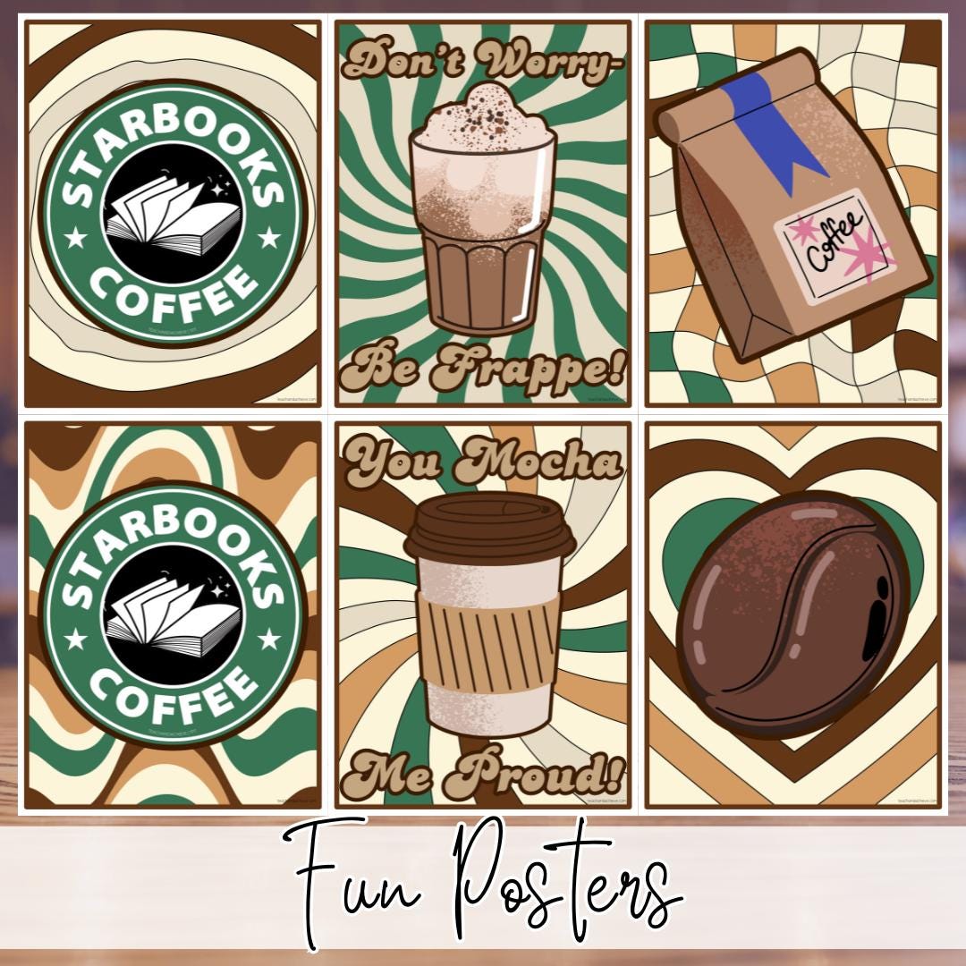 Starbooks Coffee Classroom Decor Editable Classroom Transformation ...