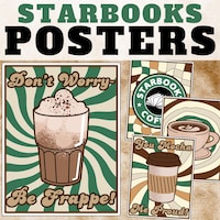 Starbooks Coffee Shop Reading Bulletin Board Classroom/door Decor for ...