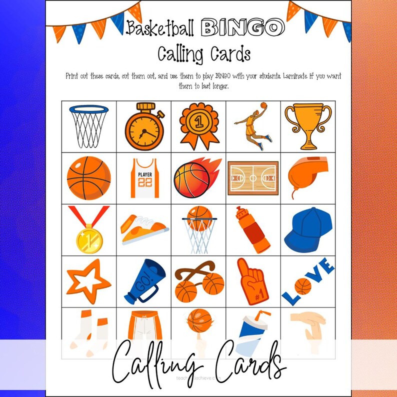 March Basketball Madness BINGO Cards Activity Classroom BINGO Game ...