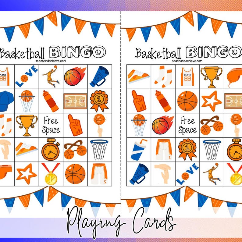 March Basketball Madness BINGO Cards Activity Classroom BINGO Game ...