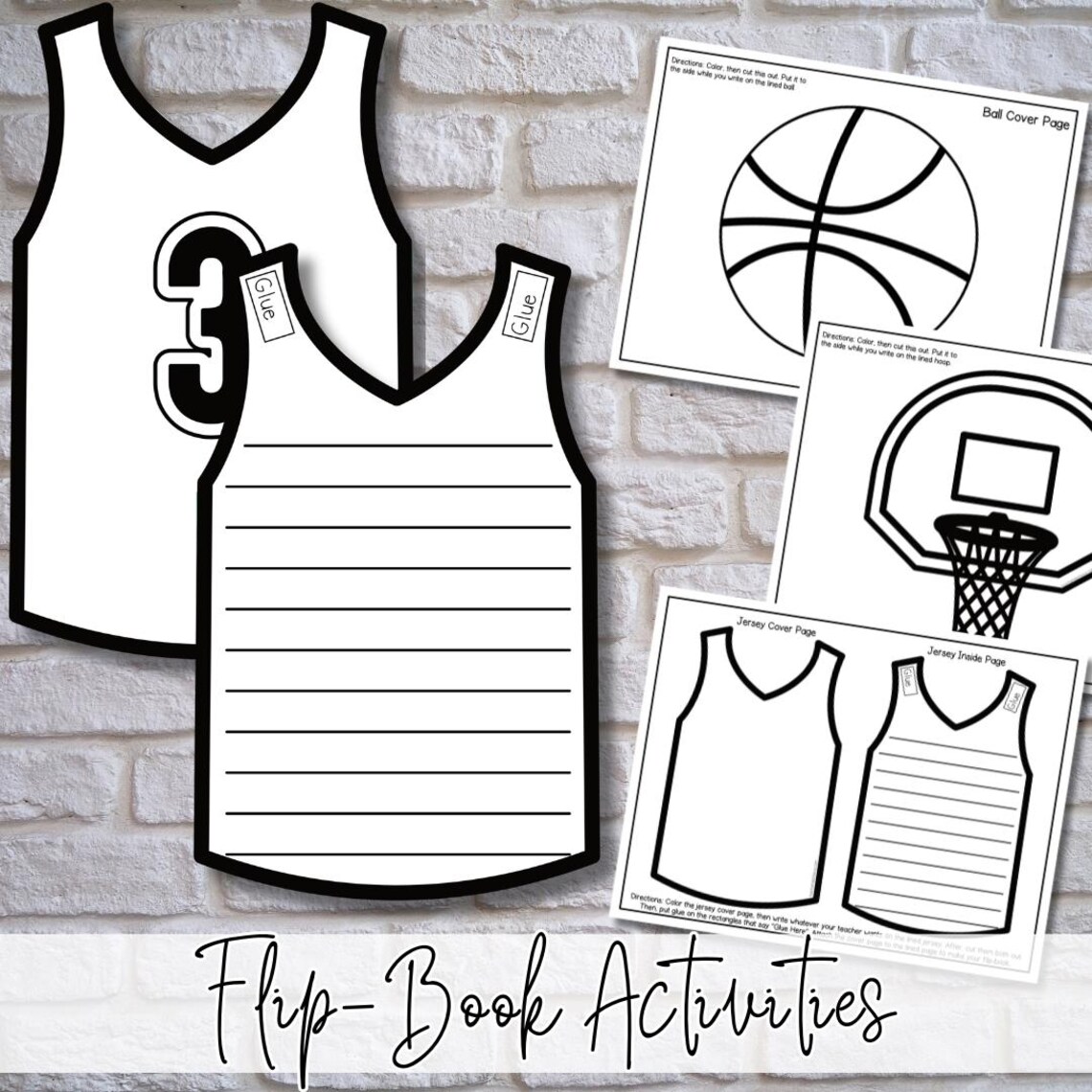 March Basketball Madness Bulletin Board Kit & Flipbook Activity for ...