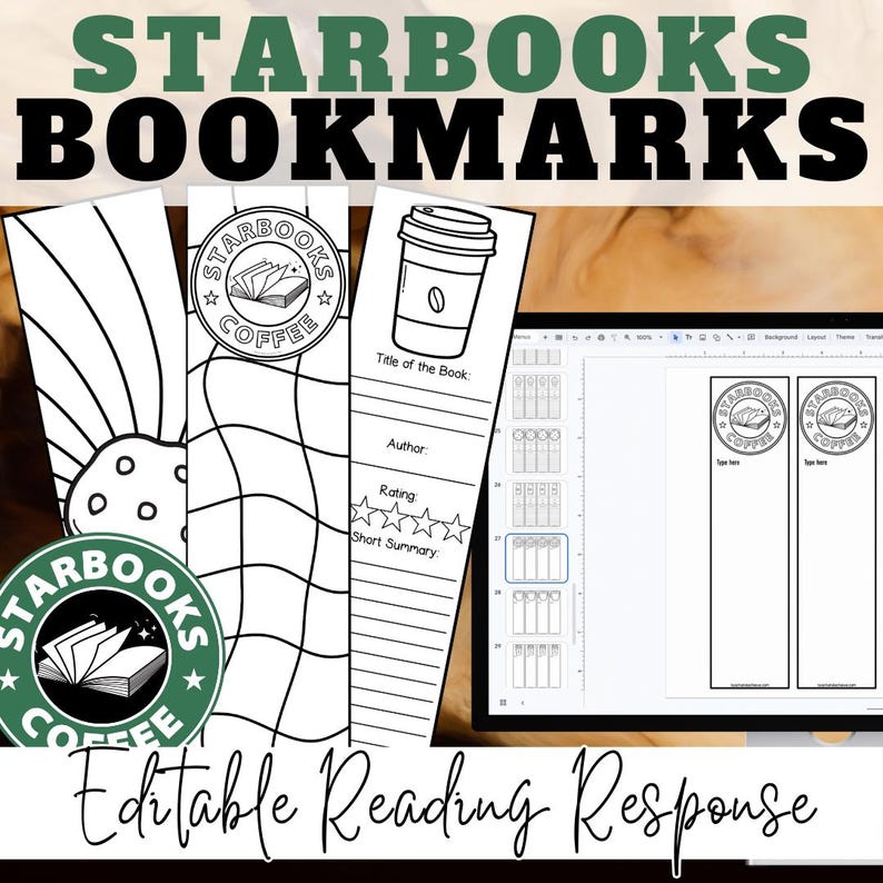 Starbooks Classroom Transformation Editable Starbooks Bookmark Activity ...