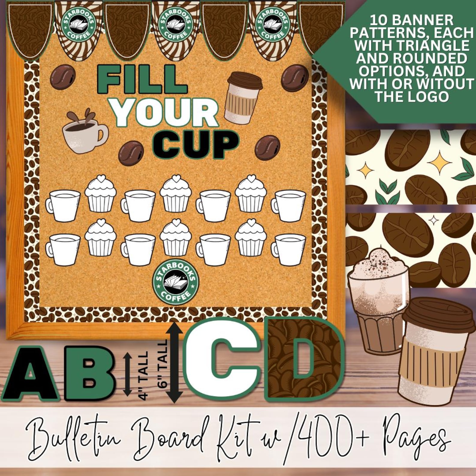 Starbooks Coffee Classroom Decor Editable Classroom Transformation ...