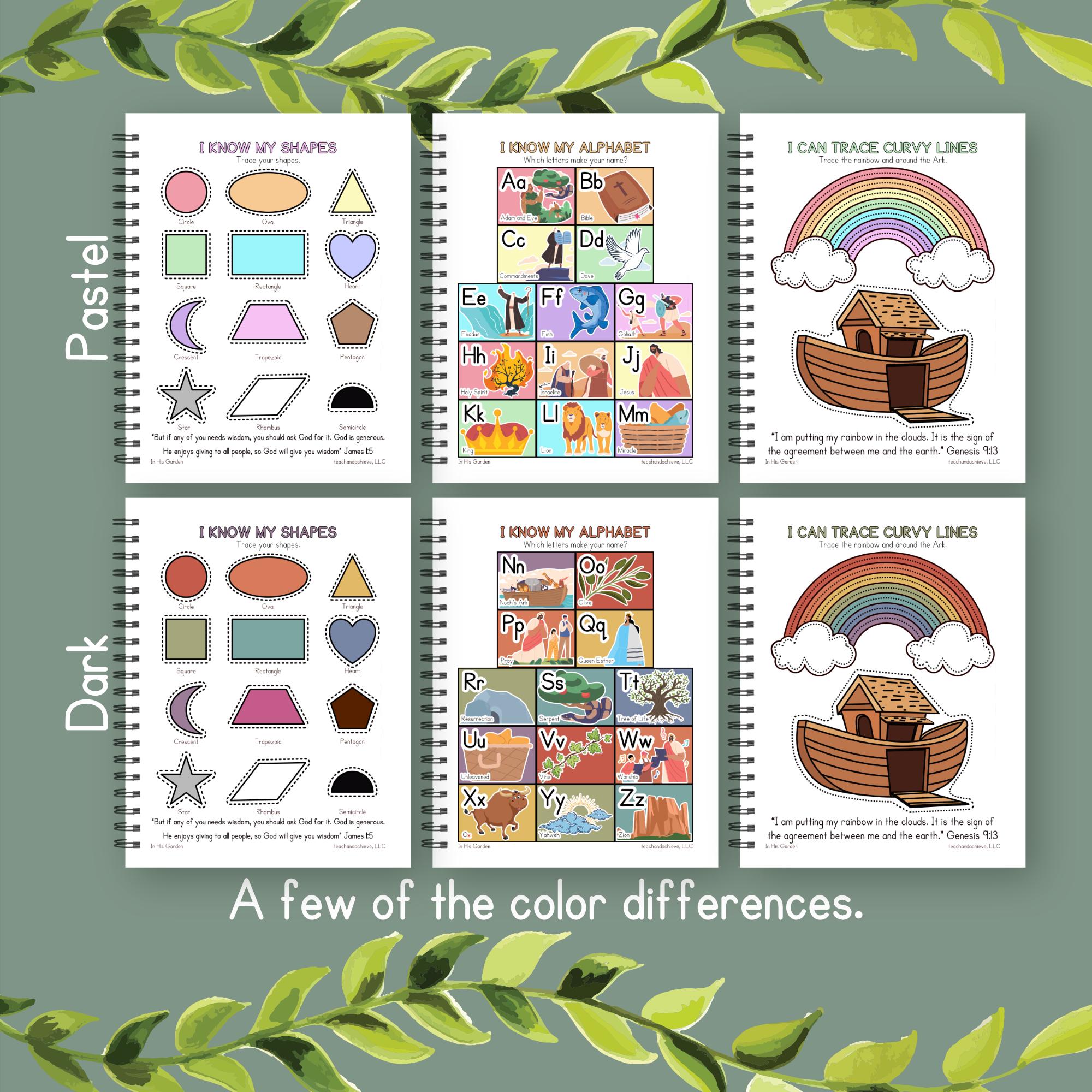 Christian Preschool Workbook Learning Activity Book Personalized ...