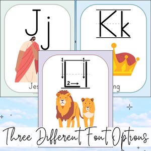 Bible Alphabet Posters With Letter Formation, Christian Homeschool ...