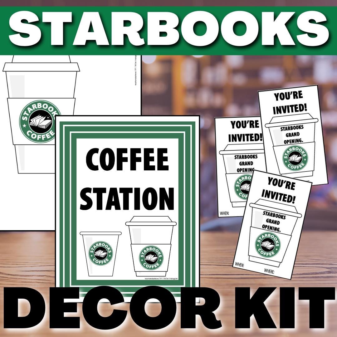 Starbooks Coffee Classroom Decor Editable Classroom Transformation ...