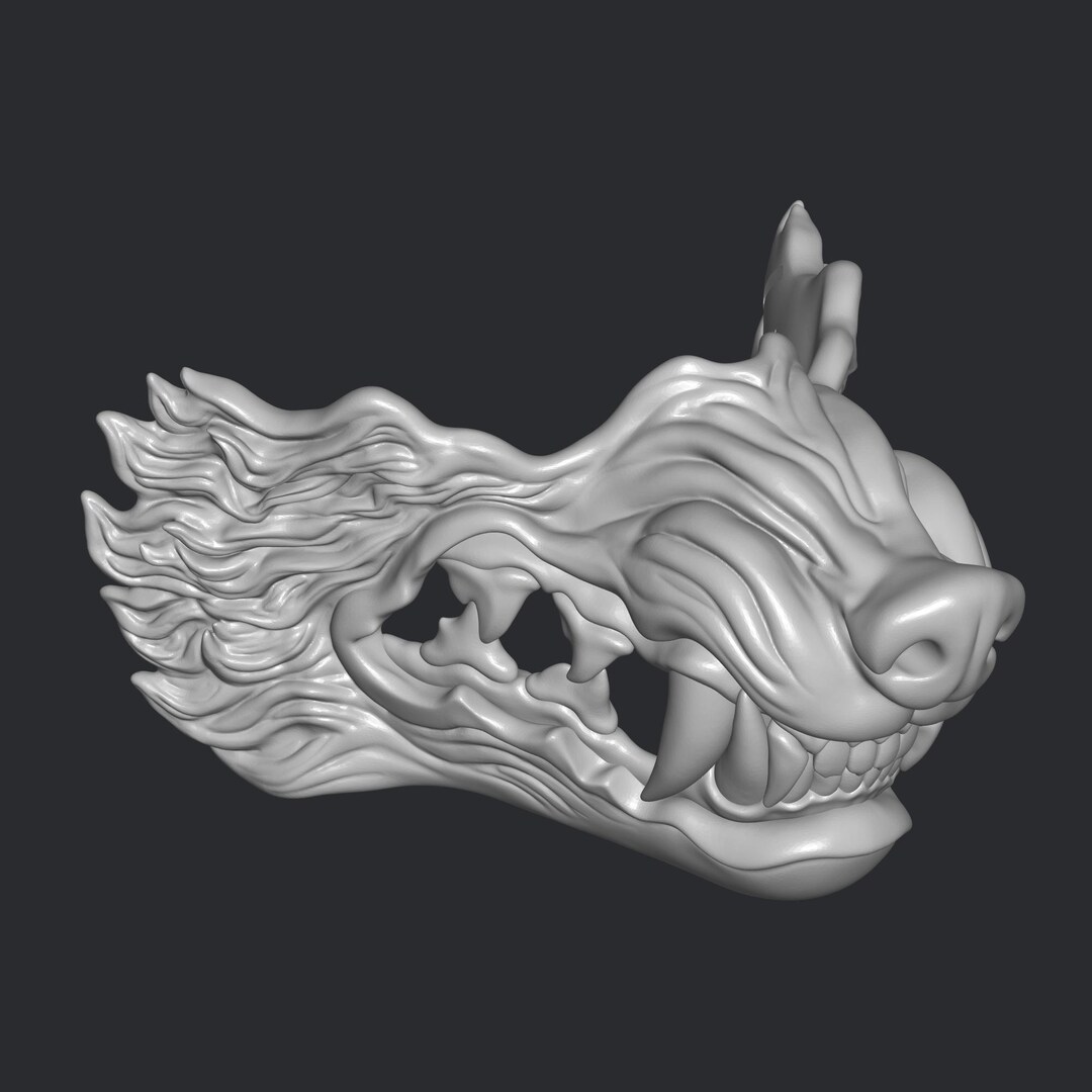Wolf Mask Stl File 3d Printing, 3d Print File, Miniature Super Hero ...