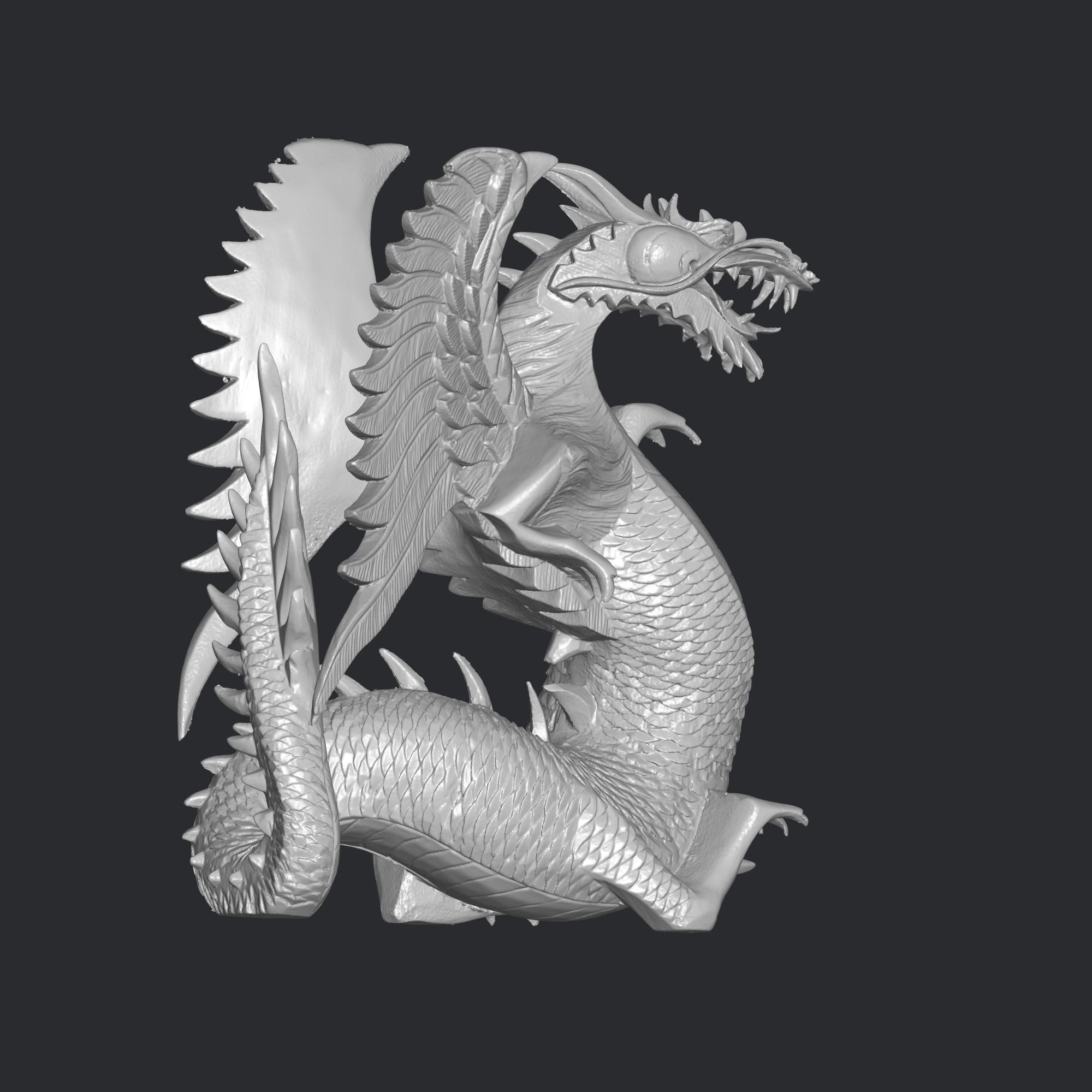 Stylish Dragon Stl File 3d Printing, 3d Print File, Miniature, Super ...