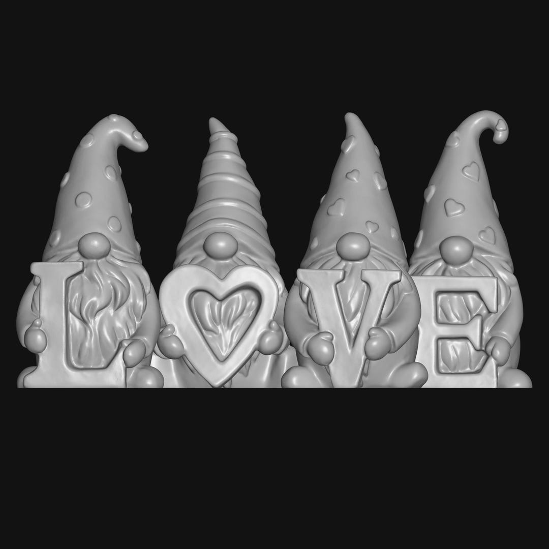 Love Gnomes Stl File 3d Printing, 3d Print File, Miniature Superhero ...