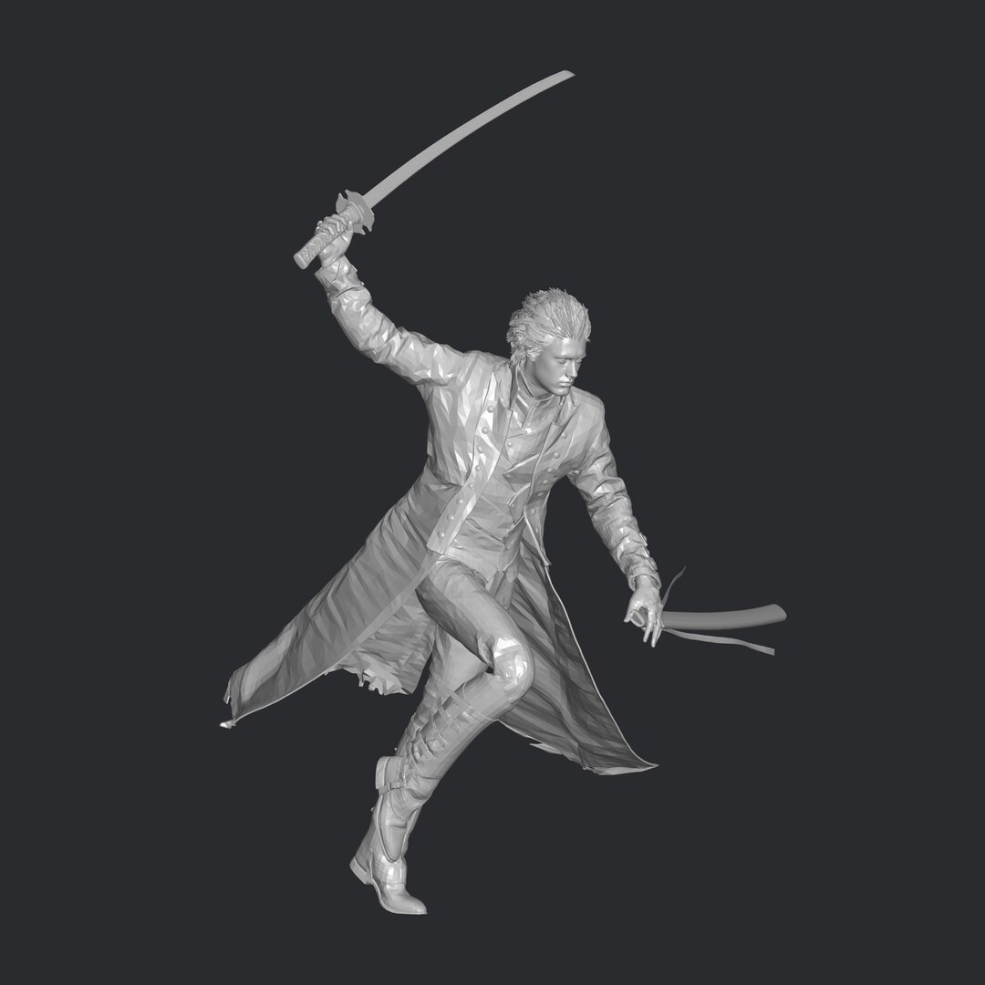 Vergil Devil May Cry 5 Stl File 3d Printing, 3d Print File, Miniature ...
