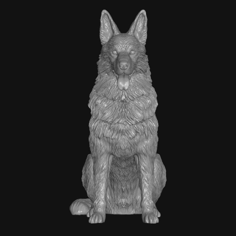 German Shepherd Dog Stl File 3d Printing, 3d Print File, Miniature ...