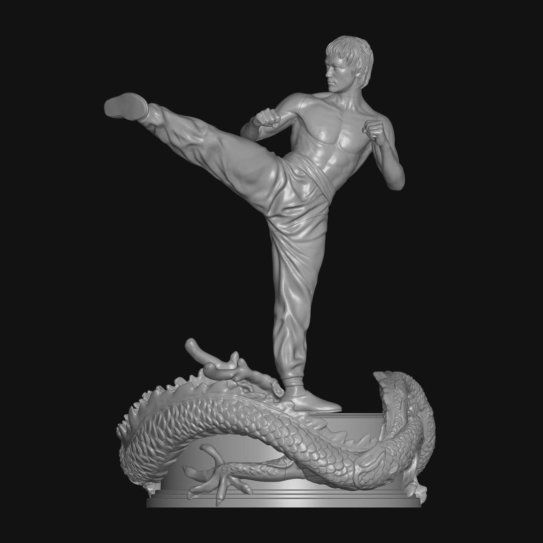 Bruce Lee Stl File 3d Printing, 3d Print File, Miniature, Superhero ...