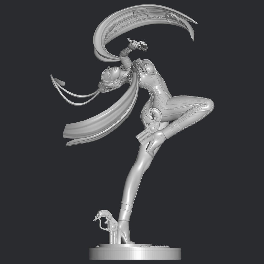 Bayonetta Stl File 3d Printing, 3d Print File, Miniature Super Hero ...