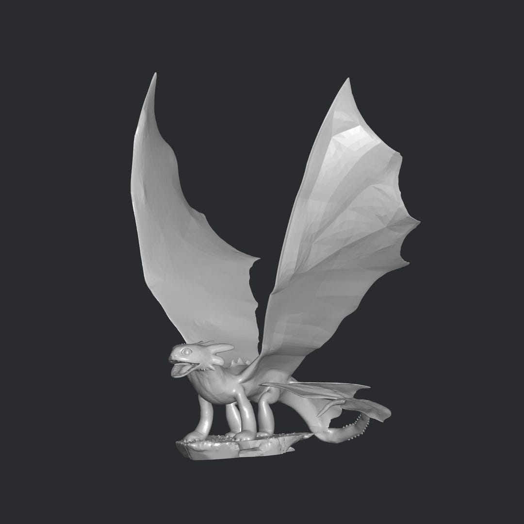 Dragon Toothless Stl File 3d Printing, 3d Print File, Miniature Super ...