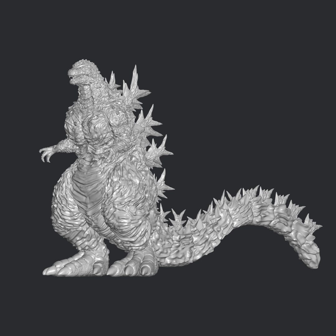Godzilla Minus One Stl File 3d Printing, 3d Print File, Miniature ...