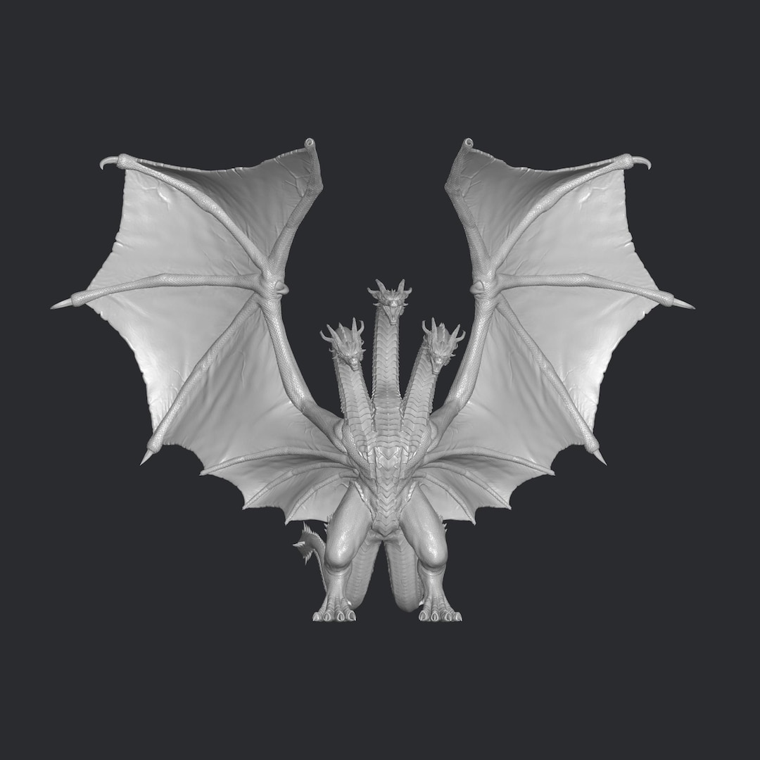 King Ghidorah Stl File 3d Printing, 3d Print File, Miniature, Super ...