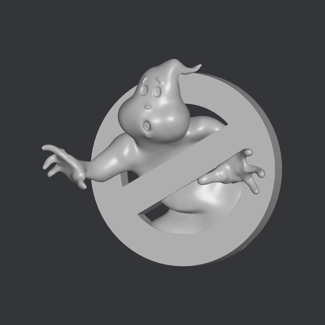 Ghostbusters Sign Stl File 3d Printing, 3d Print File, Miniature, Super ...
