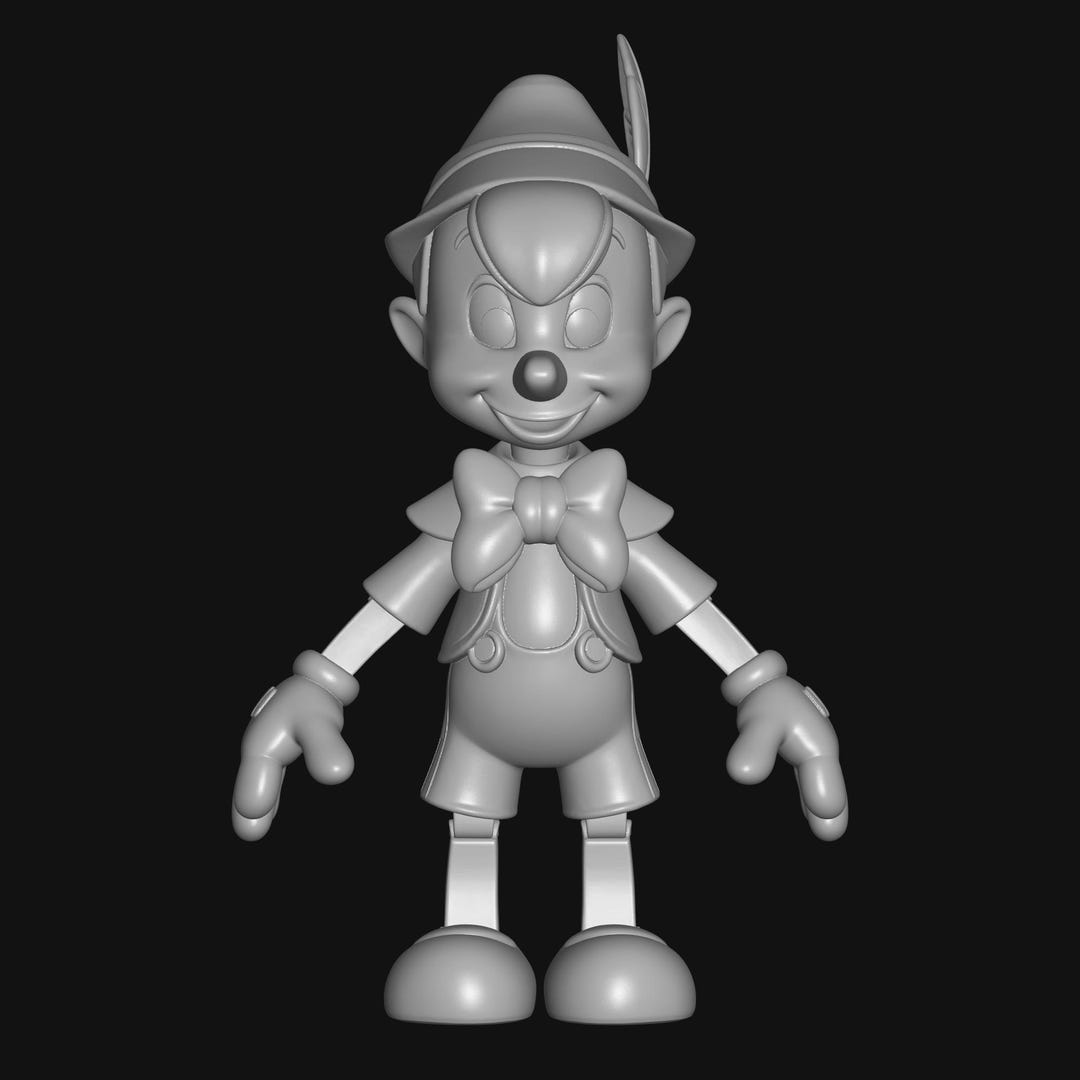 Pinocchio Statue Stl File 3d Printing, 3d Print File, Miniature, Super ...
