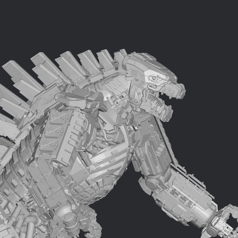 Mecha Godzilla Stl File 3d Printing, 3d Print File, Miniature ...