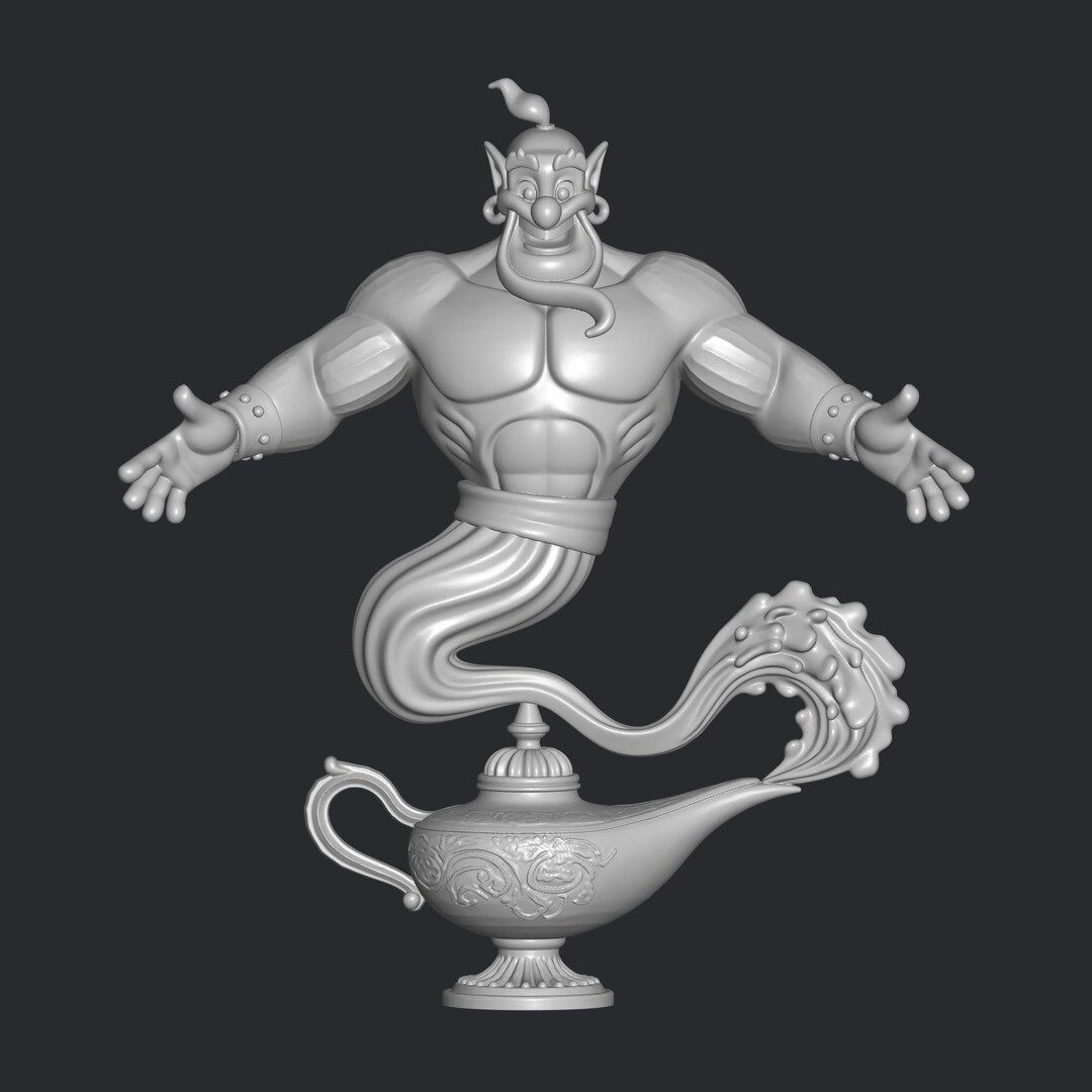 Genie Aladdin Disney Stl File 3d Printing, 3d Print File, 3d Stl, Super ...