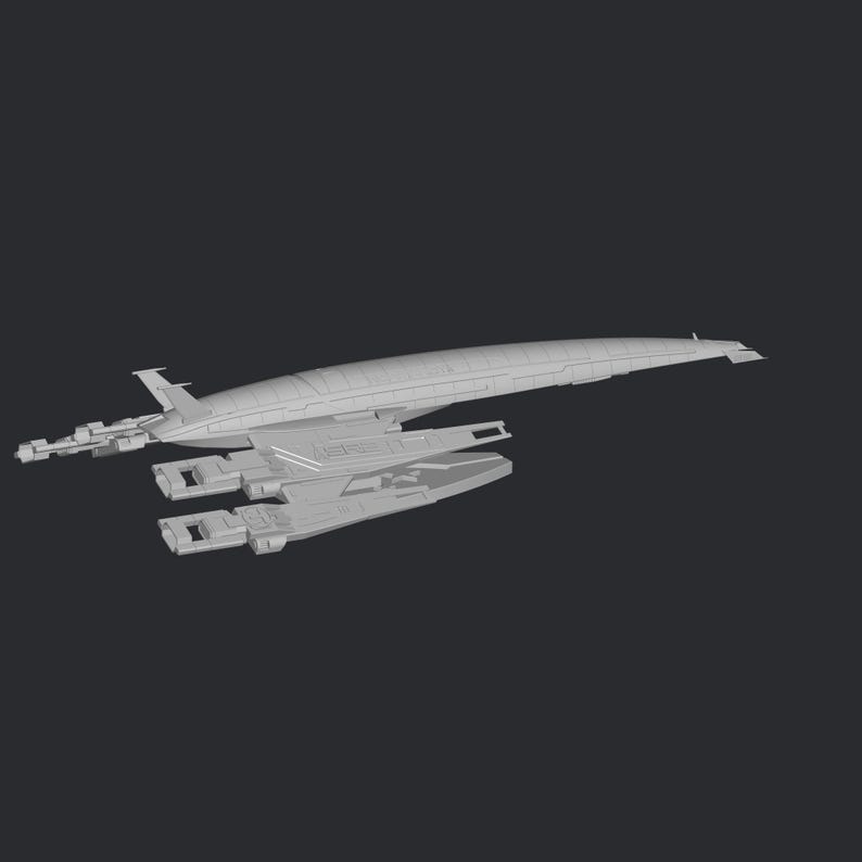 SSV Normandy SR2 With Stand Stl File 3d Printing, 3d Print File ...