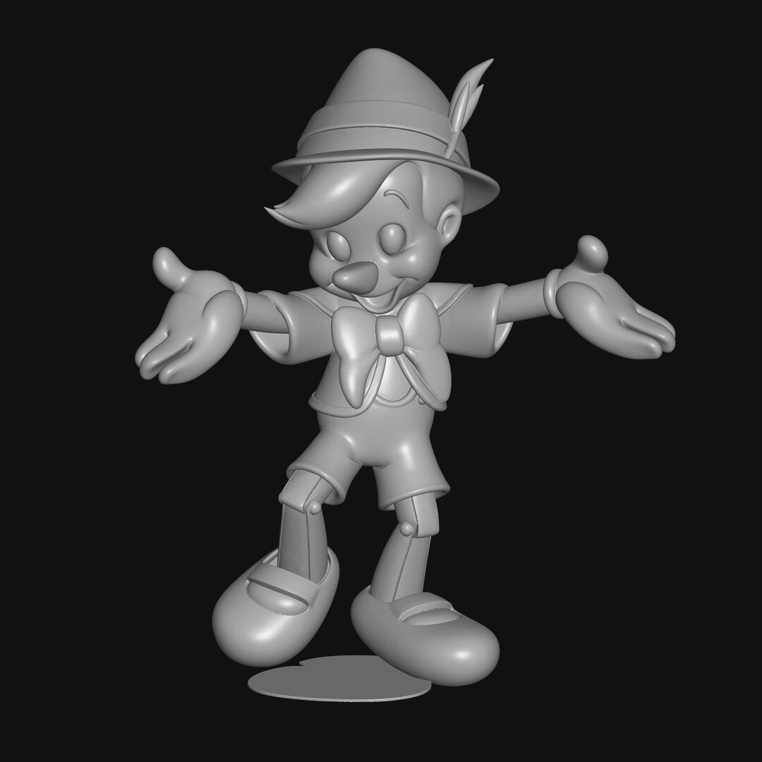 Pinocchio Statue Stl File 3d Printing, 3d Print File, Miniature, Super ...