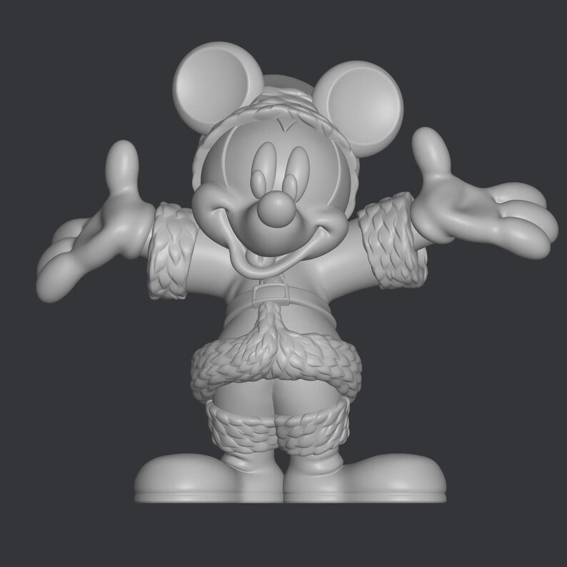 Mickey Mouse Christmas Stl File 3d Printing, 3d Print File, Miniature ...
