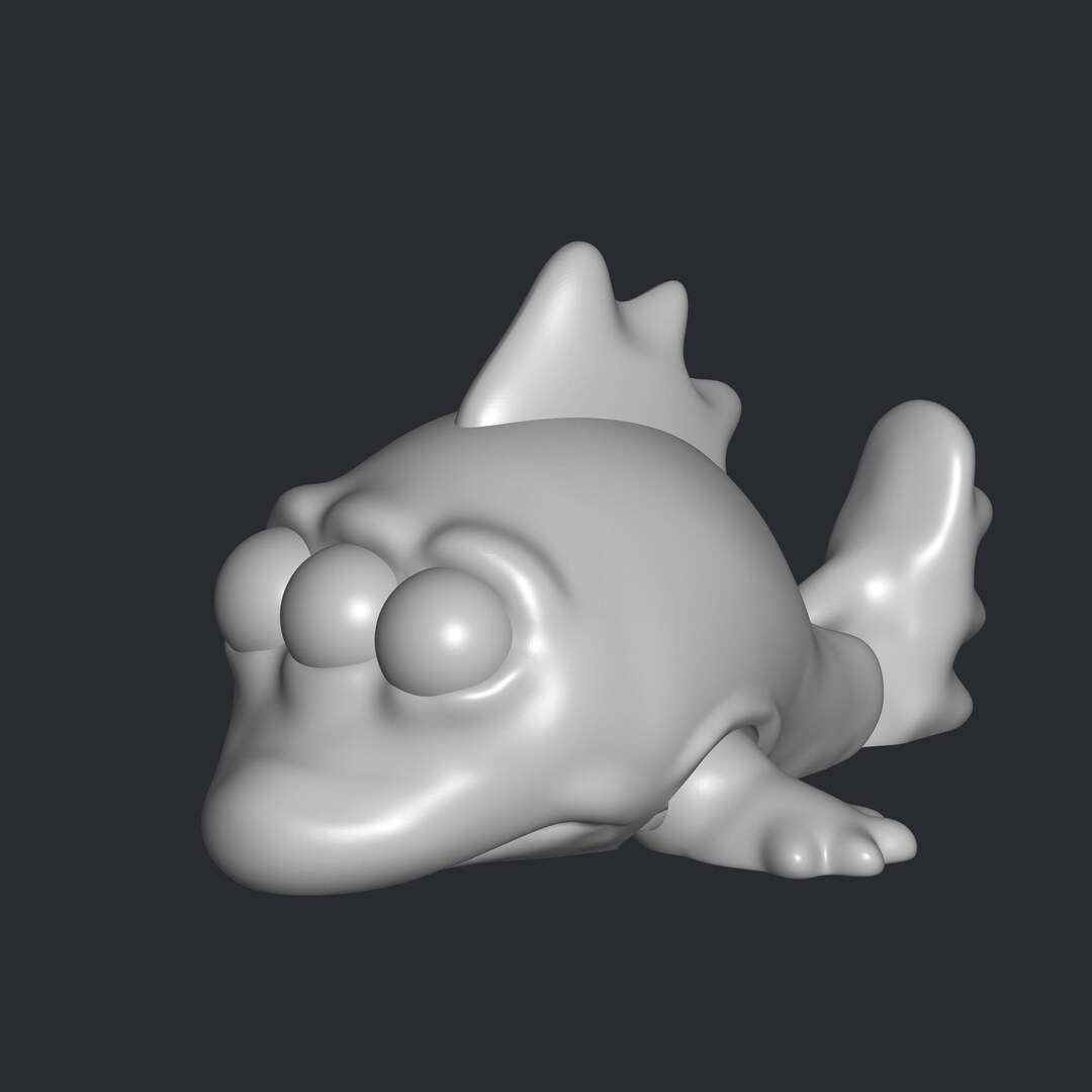 Articulated 3 Eye Fish Stl File 3d Printing, 3d Print File, Miniature ...