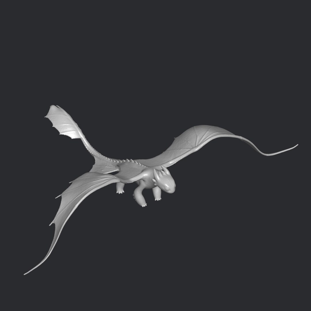 Dragon Toothless Stl File 3d Printing, 3d Print File, Miniature Super ...