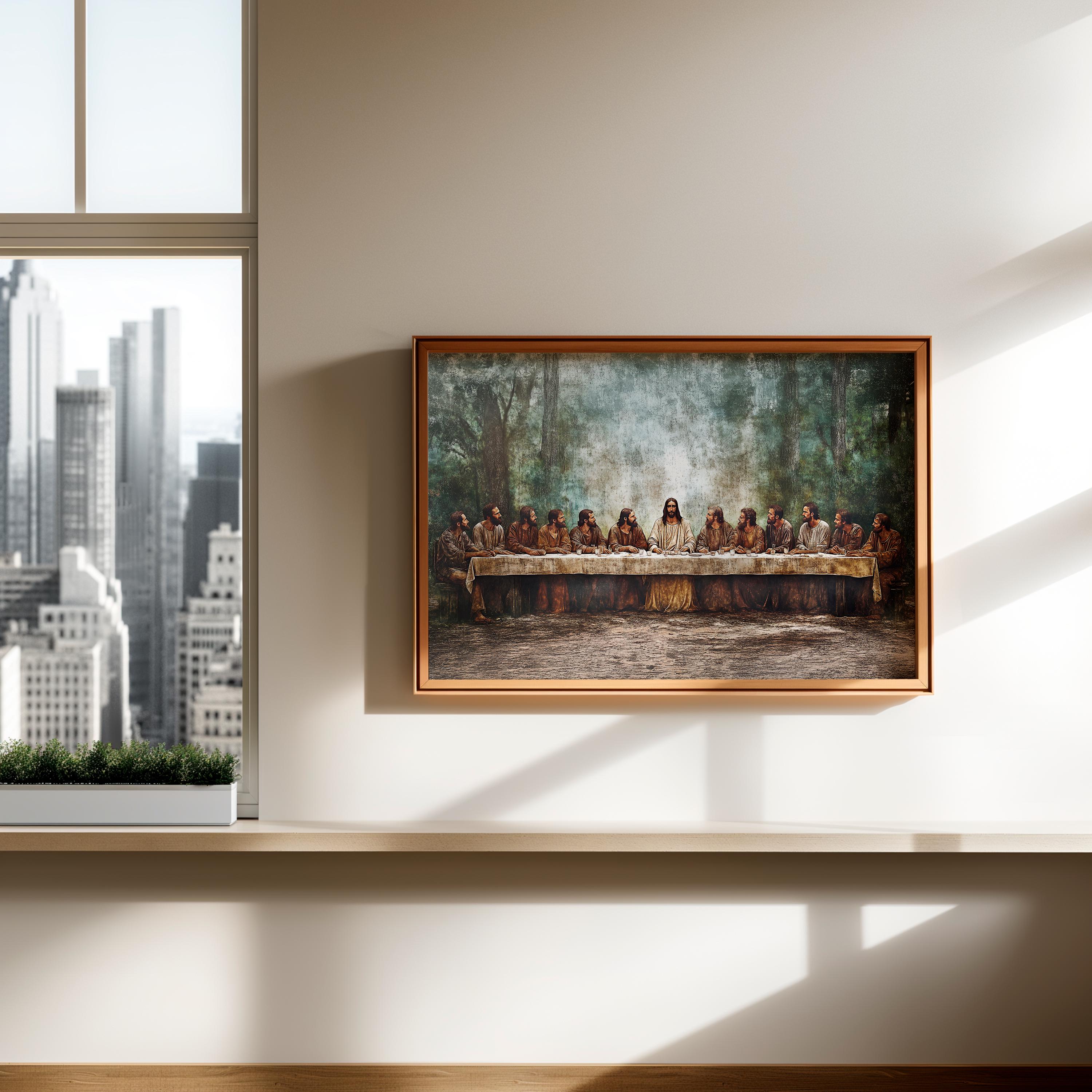 Last Supper Wall Art, Modern Last Supper Painting,the Last Supper Print ...
