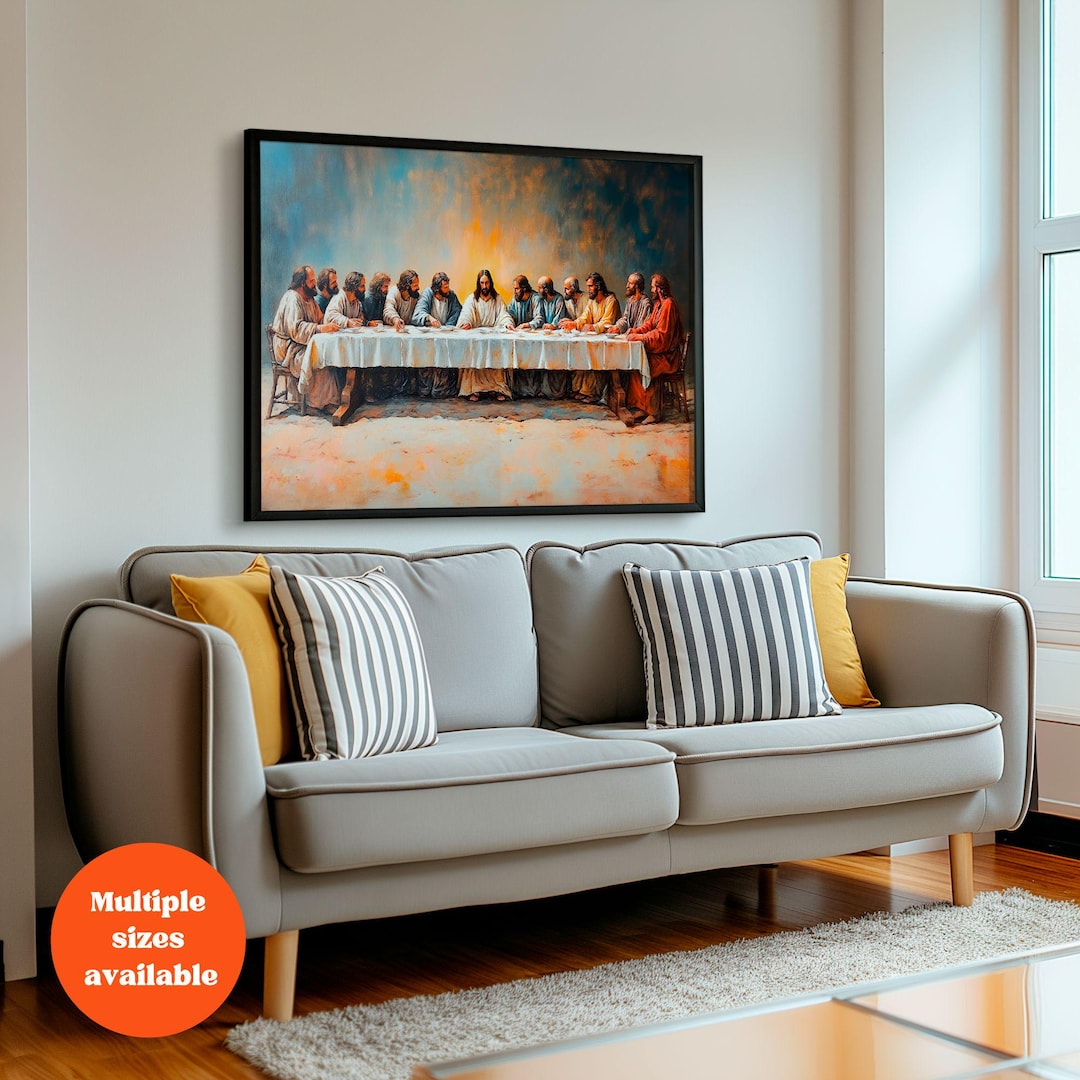 Last Supper Framed Wall Art, Modern Painting,the Last Supper Poster ...