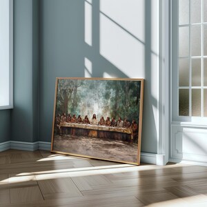 Last Supper Wall Art, Modern Last Supper Painting,the Last Supper Print ...