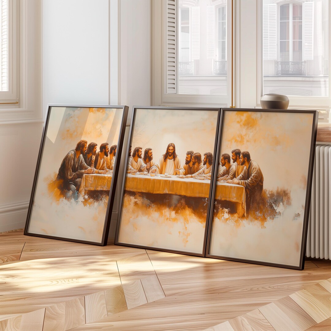 Last Supper Wall Art, Modern Last Supper Painting,the Last Supper Print ...