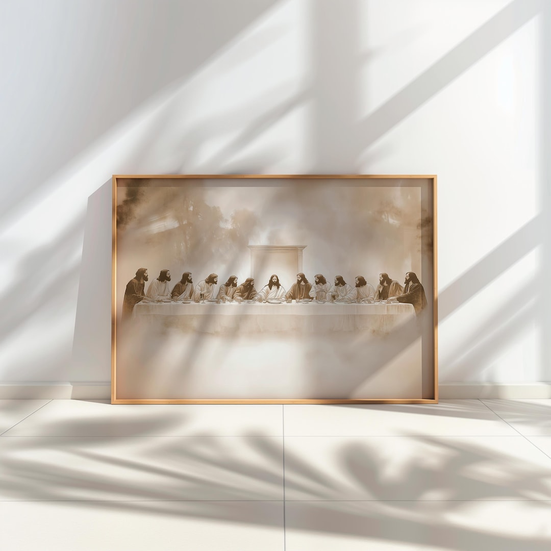 Last Supper Wall Art,modern Last Supper Painting,the Last Supper Large ...
