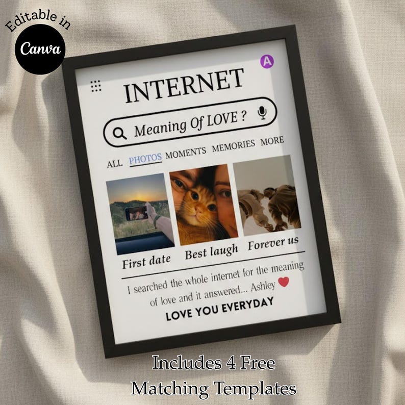 Editable Meaning of Love Canva Template, Custom Search Engine Photo ...