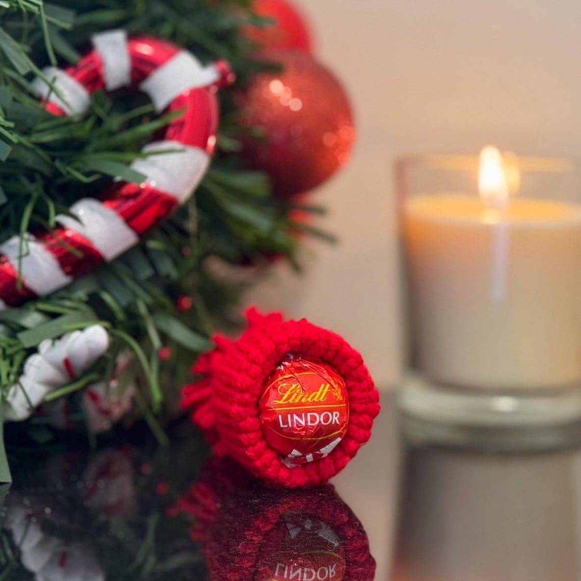 Handmade Mini Bobble Hats Christmas Table Decoration Chocolate Orange ...