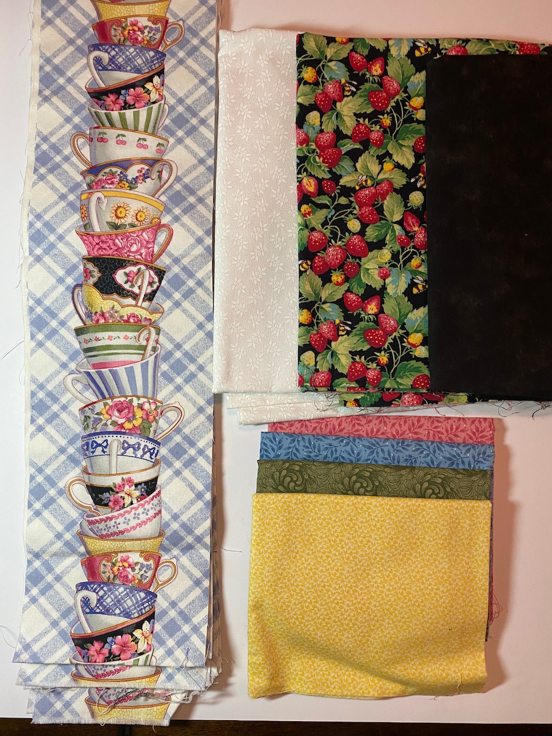 Tea Time Nine-patch Quilt Kit Includes Instructions and Fabric for Quilt Top. FREE SHIPPING - Etsy