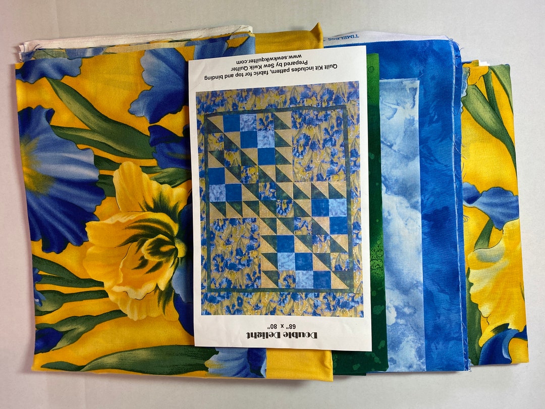 Double Delight Quilt Kit. Includes Pattern and Fabric for Top. FREE SHIPPING - Etsy