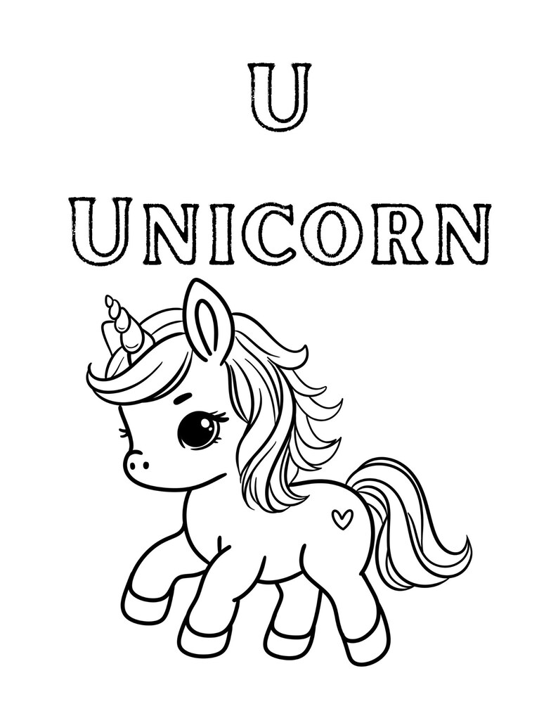 Toddler Alphabet Coloring Pages - Etsy