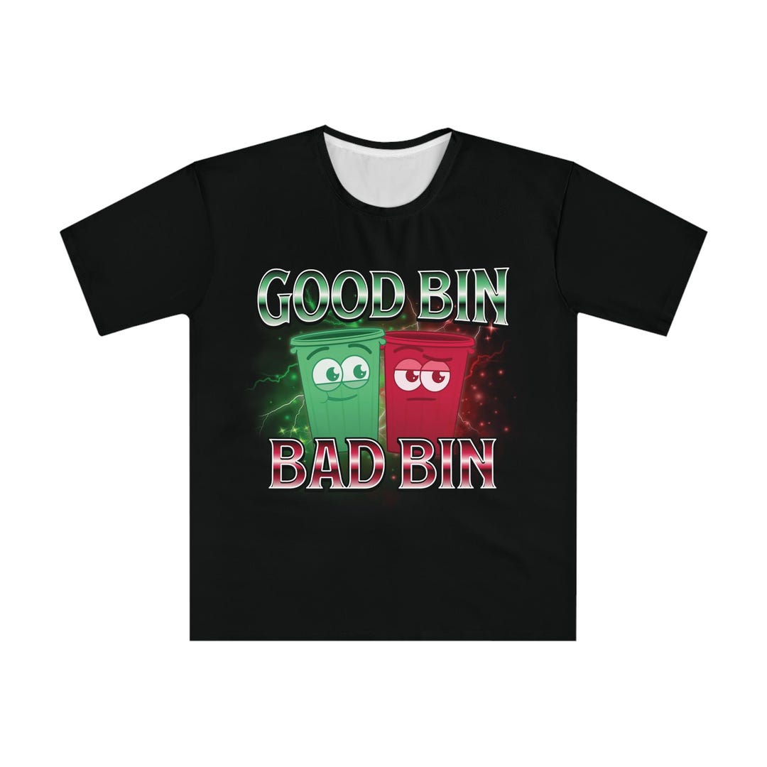 Good Bin Bad Bin Retro Bootleg Graphic Boyfriend Tee - Etsy
