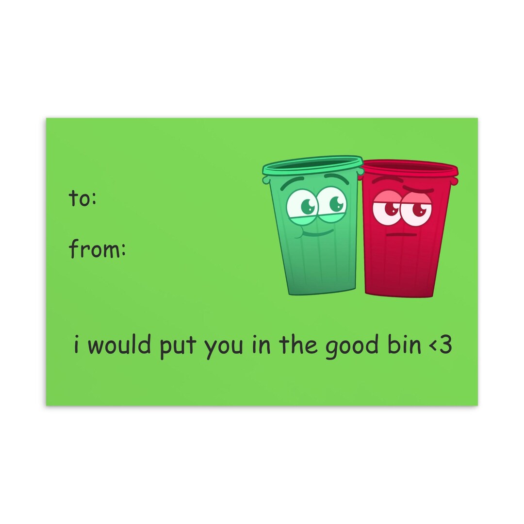 Will & James Good Bin Bad Bin Greeting Cards - Etsy