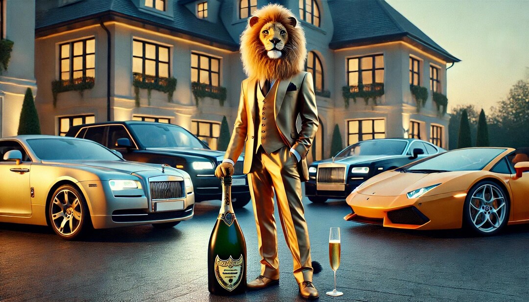 Mansion Monarch Lion. Digital Wallpaper Download, Digital Poster ...