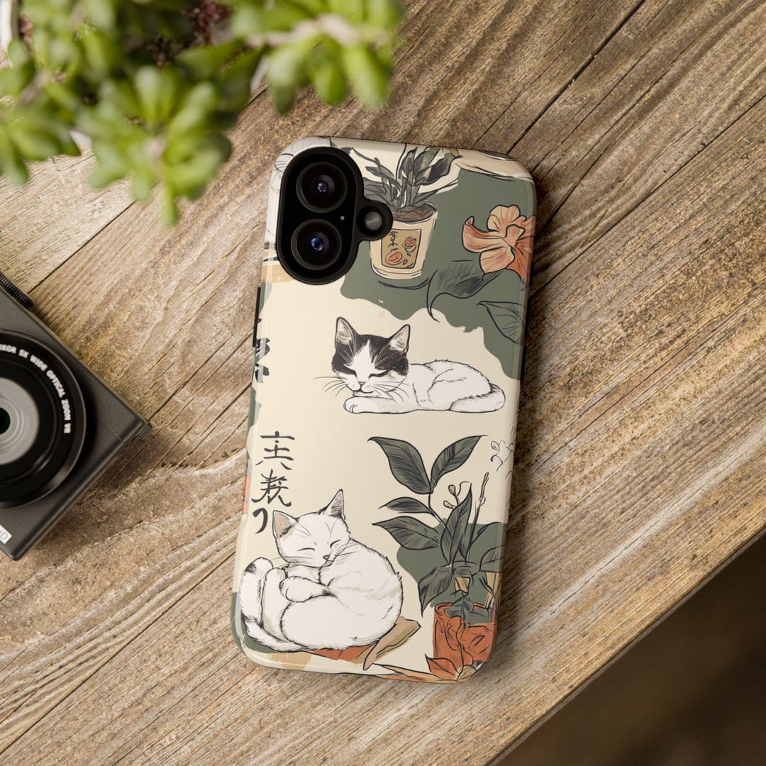 Phone Case, Japanese Mood Board Design, iPhone 16 15 14 13 Samsung S22 ...